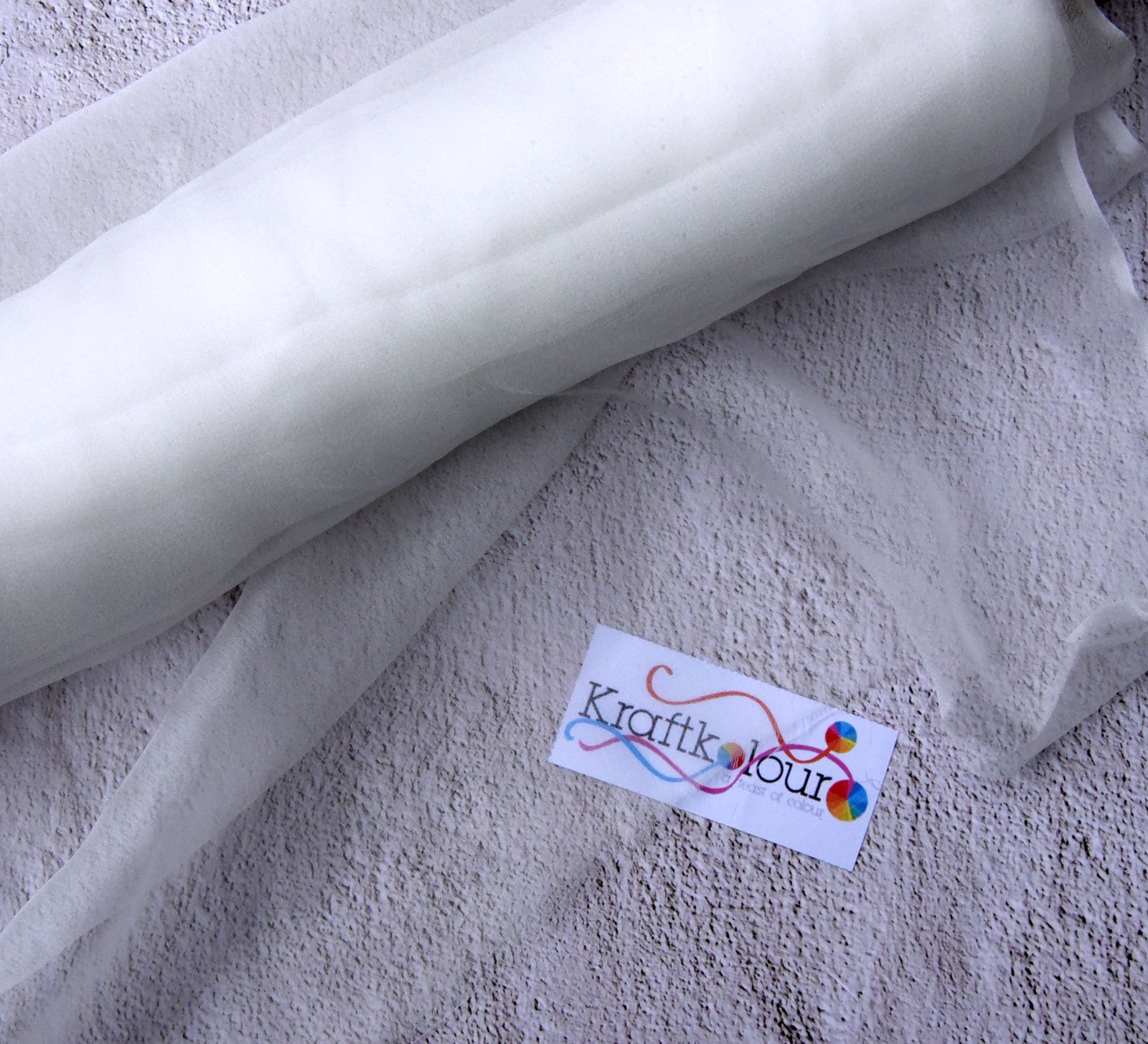 Pure Silk Chiffon (Tissue) Fabric 3.5mm – 90cm Wide – Natural White ...