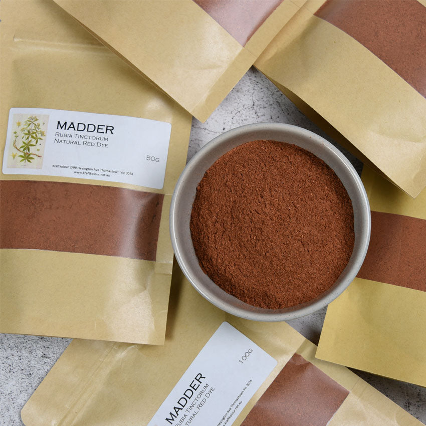 madder root dye powder - Natural Plant-Based Dye – KRAFTKOLOUR