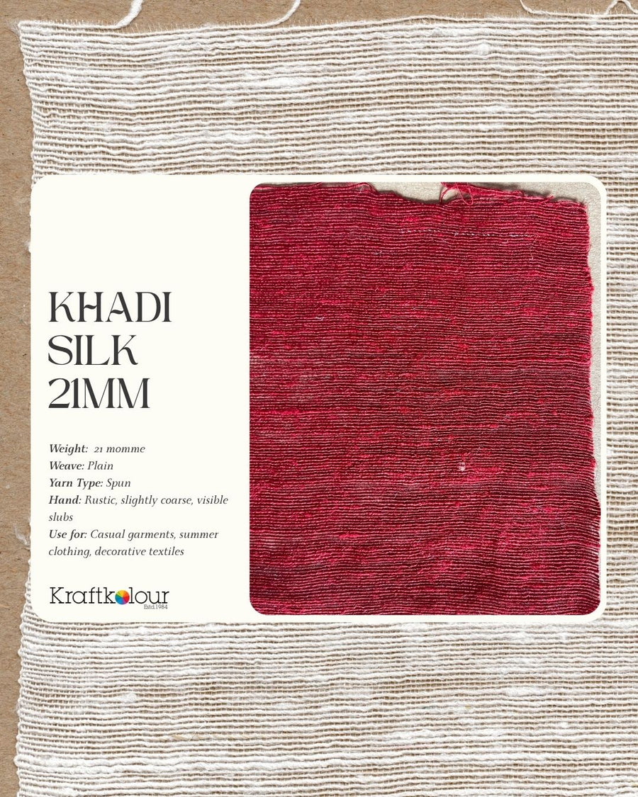 Khadi Silk Fabric 114cm wide - 80gsm Natural White – KRAFTKOLOUR