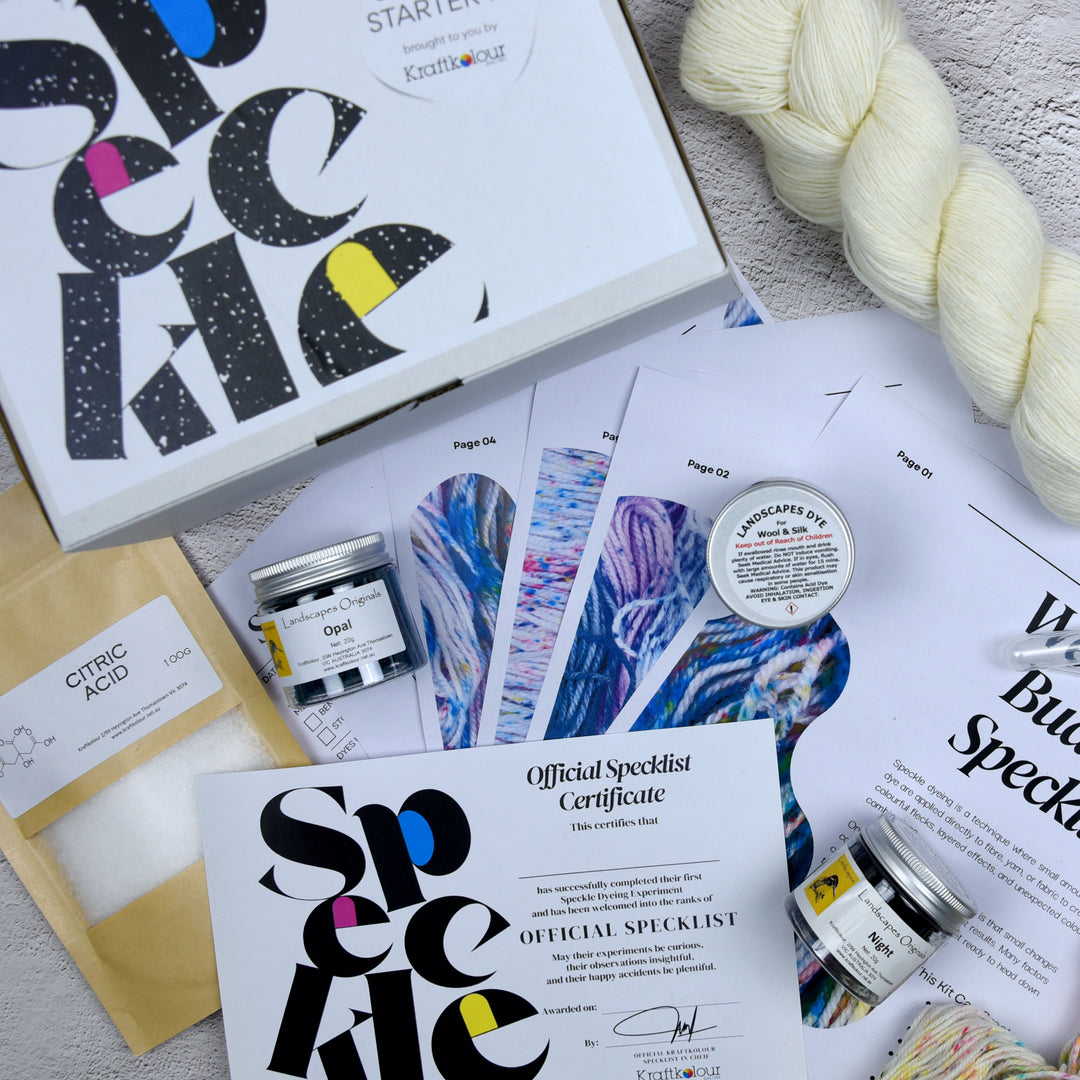 Specklist Kit - Beginner Speckle Dyeing Kit – KRAFTKOLOUR